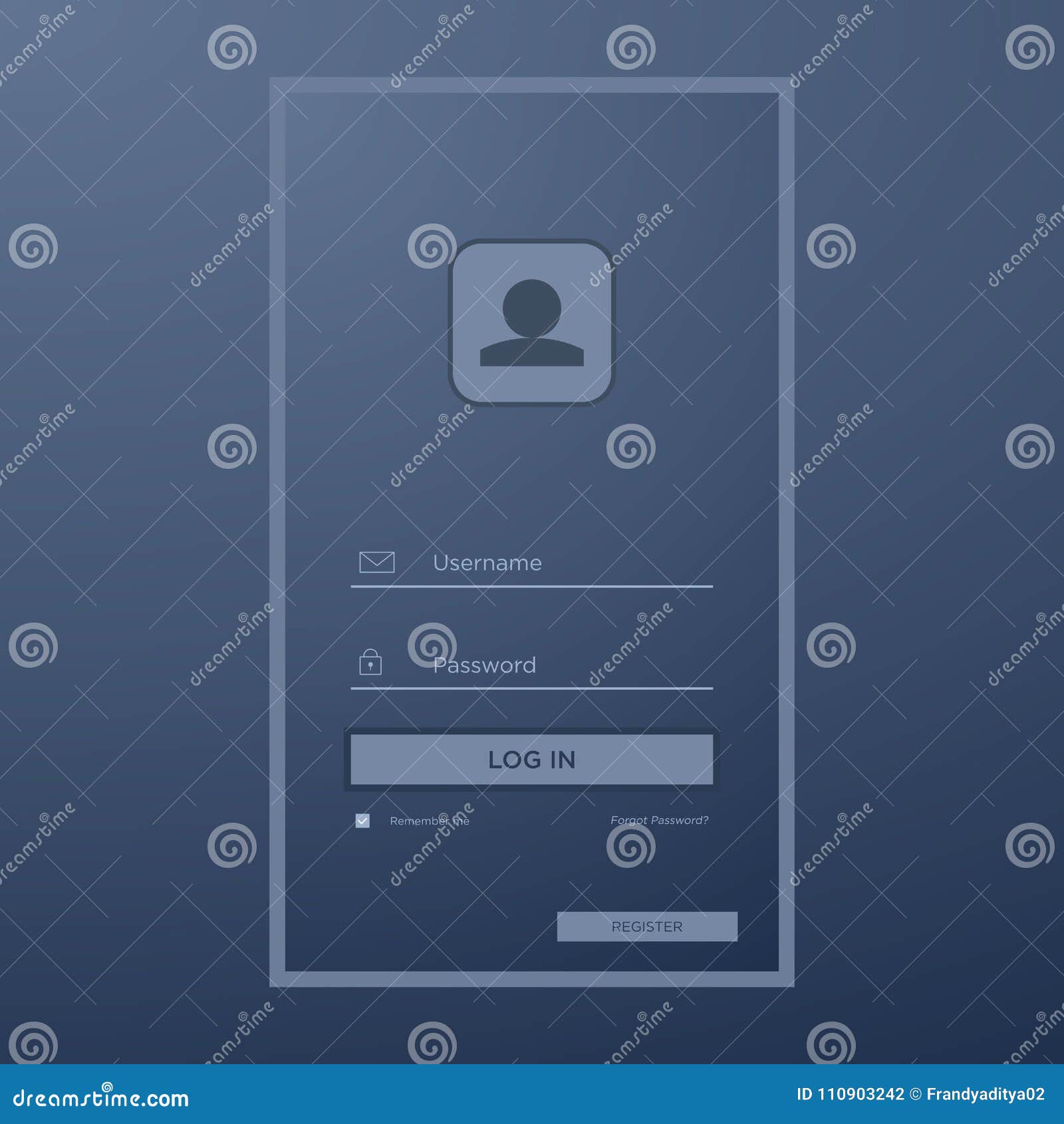 Login Design Template Vector Can Be Edited As Needed Stock Illustration ...