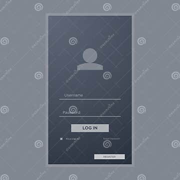 Login Design Template Vector Can Be Edited As Needed Stock Illustration ...