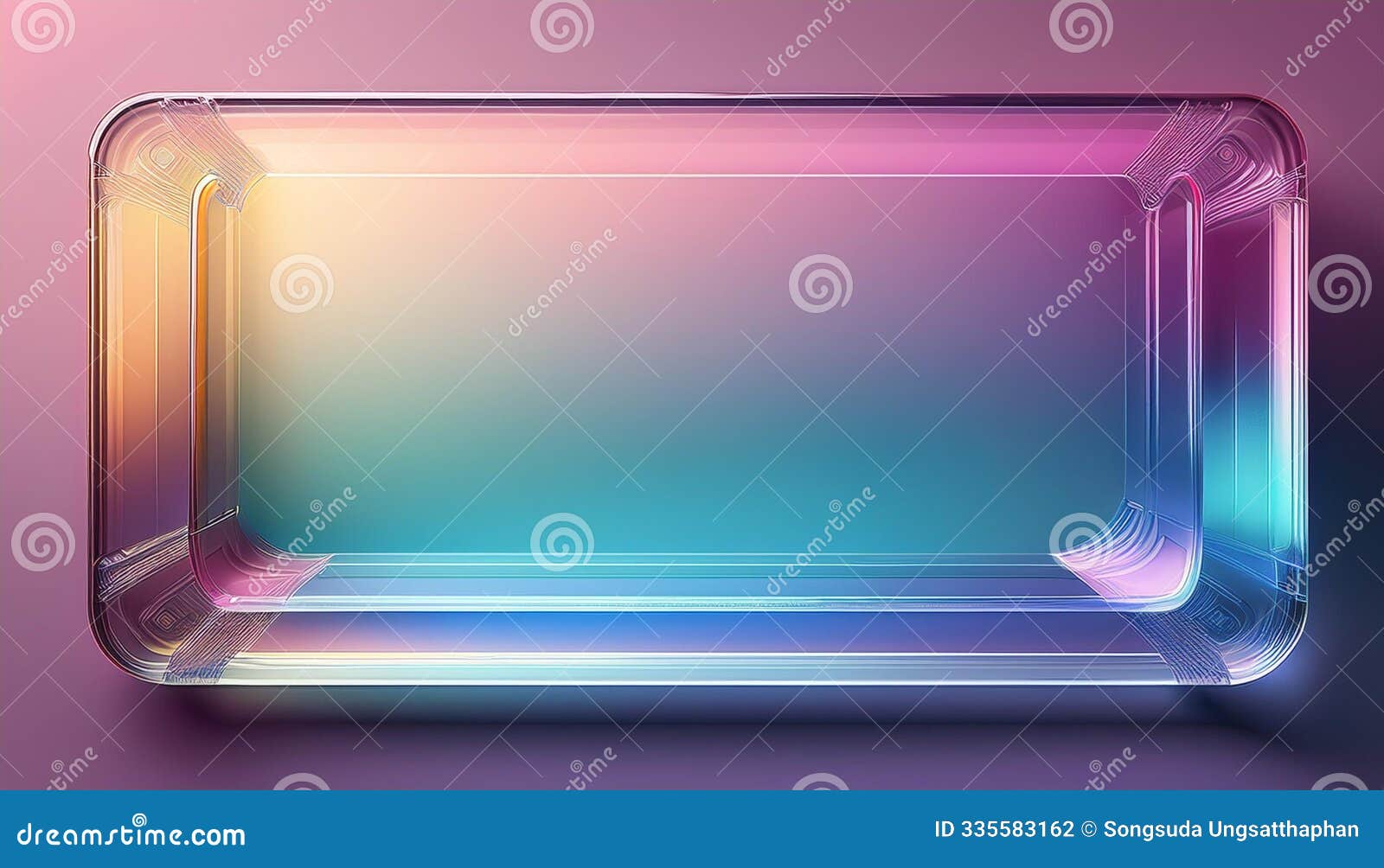 A User Interface Mockup Using Glassmorphism, with Semi-transparent ...