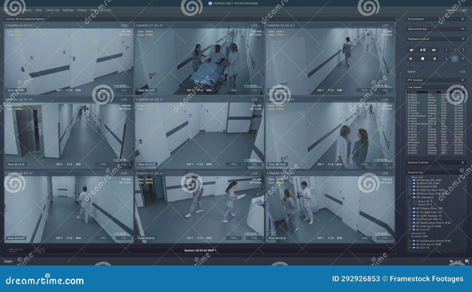 User Interface of Monitoring Program and People AI Recognition System ...