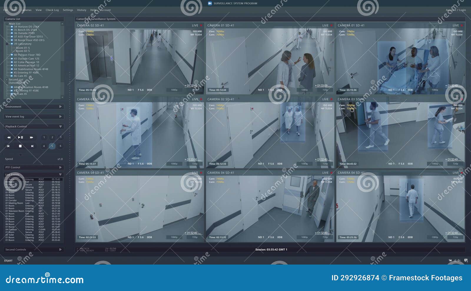 User Interface of Monitoring Program and People AI Recognition System ...