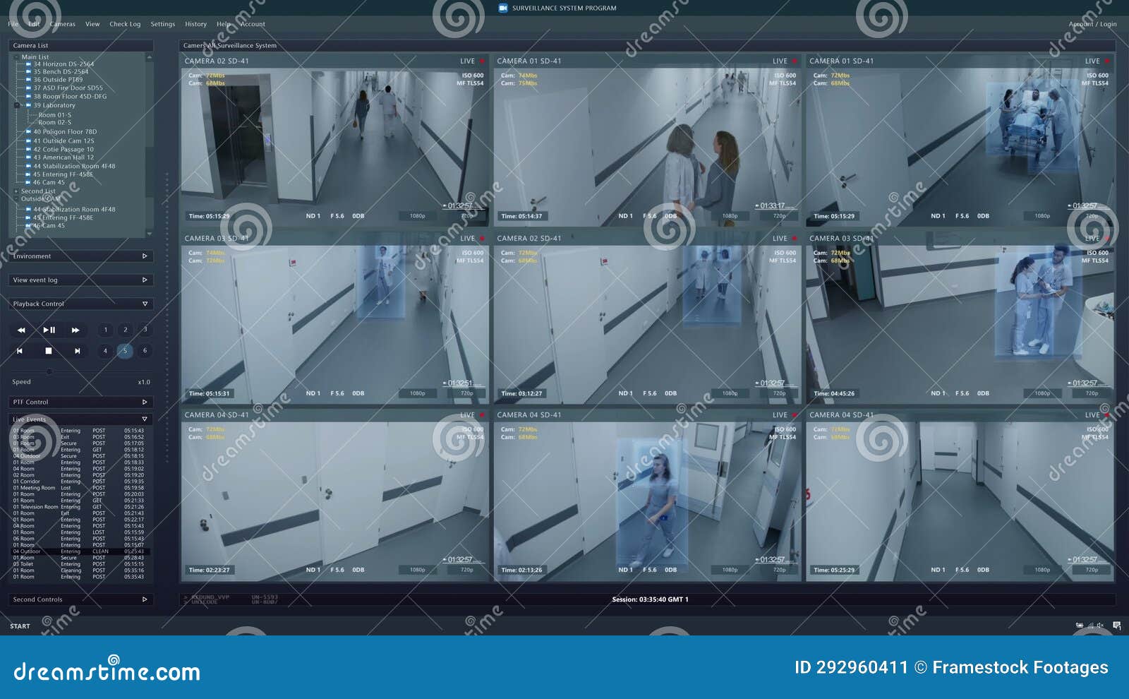 User Interface of Monitoring Program and People AI Recognition System ...