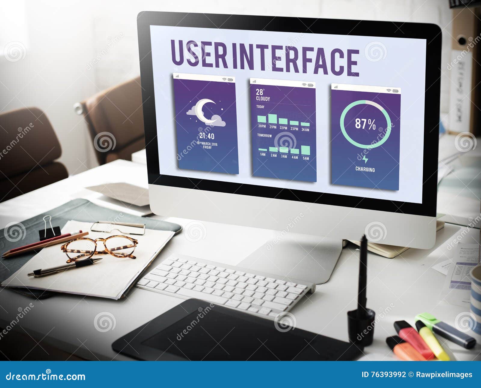 User Interface Operating System Electronic Technology Concept Stock ...
