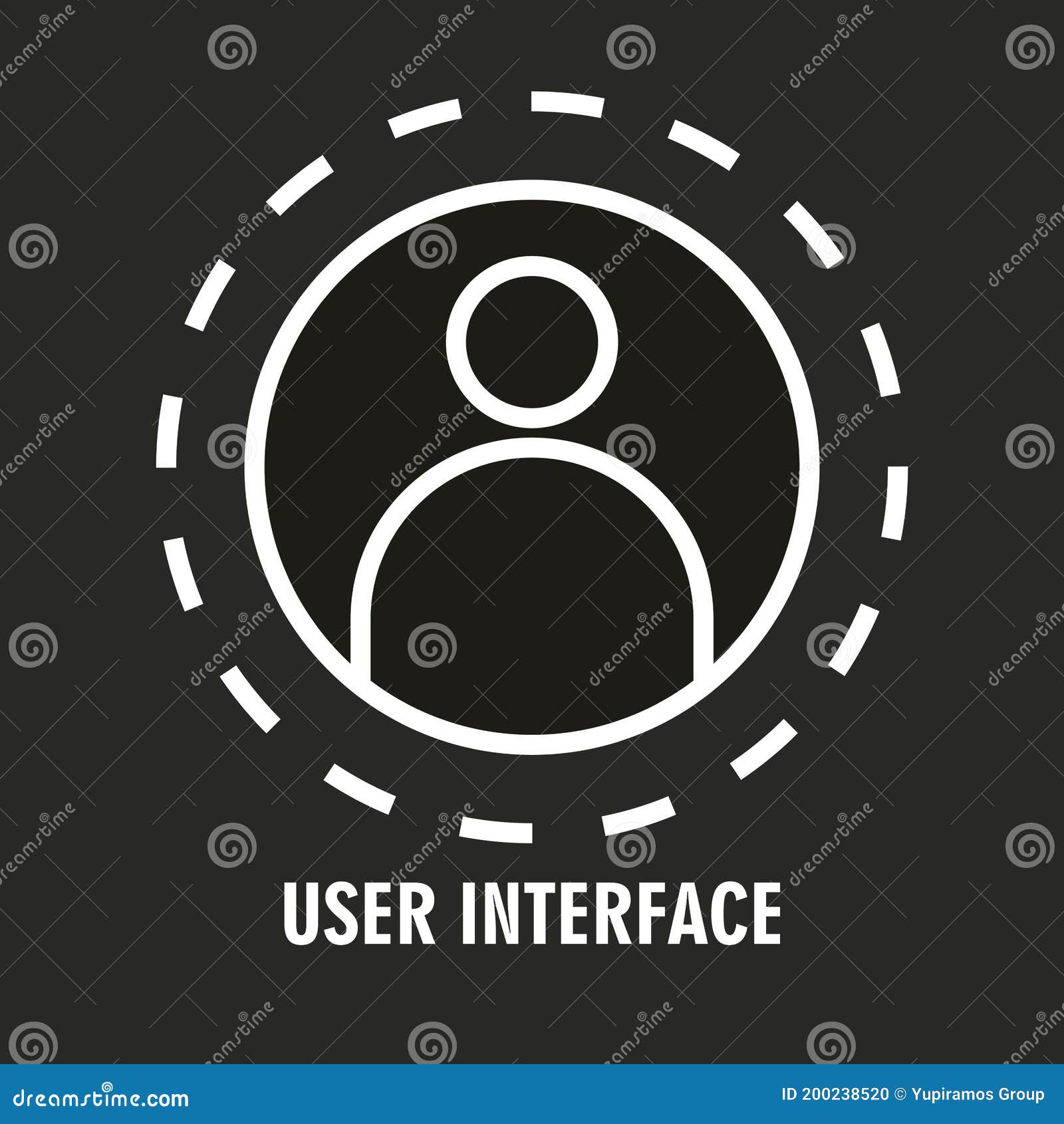 User Interface, Person Avatar Profile, Linear Style Stock Vector ...