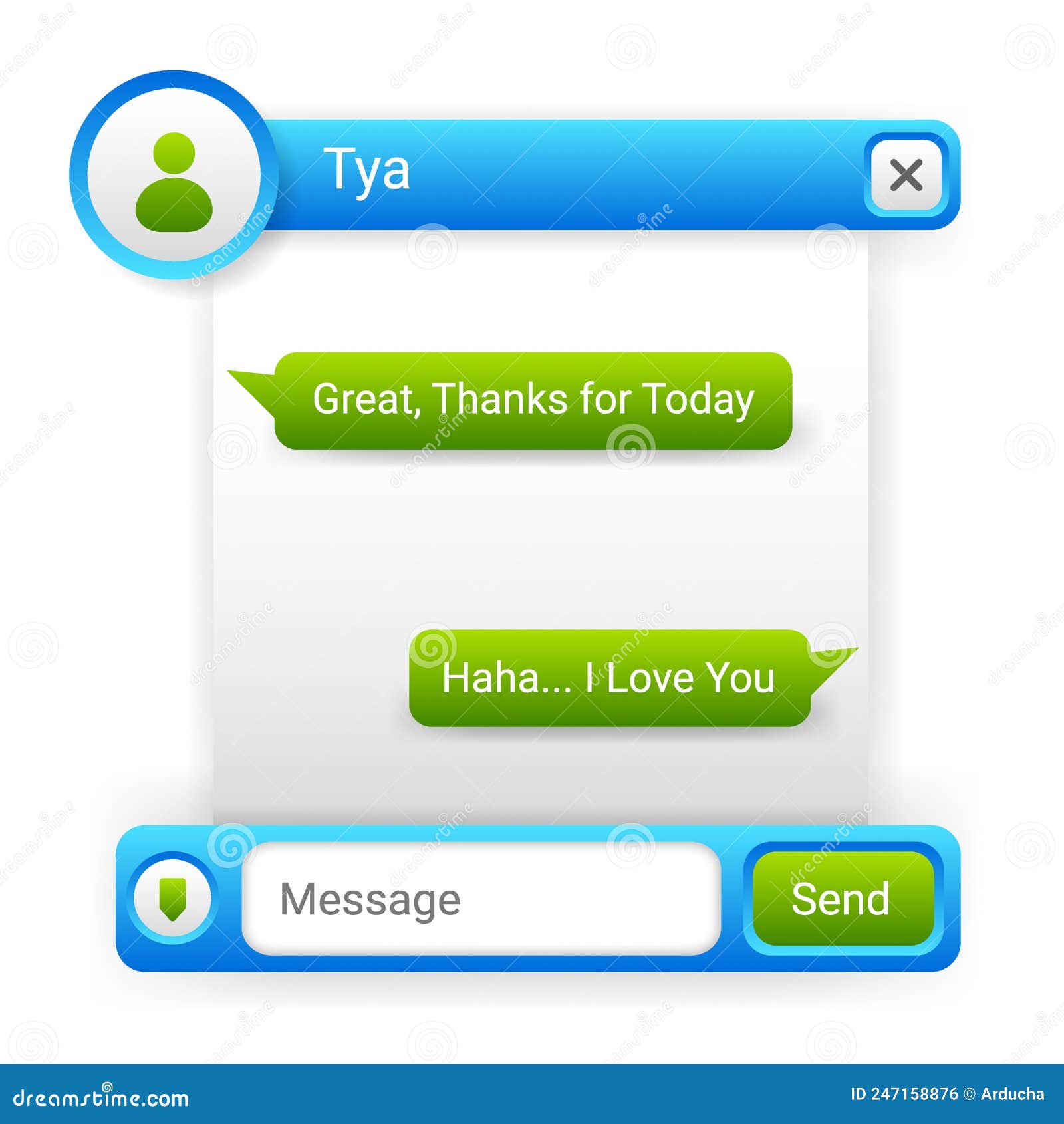 User Interface Pop Up Message Chatting Application Stock Vector ...