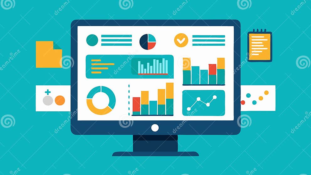 User Interface Screen a Computer Screen Displaying a Userfriendly Dashboard with Graphs Charts ...