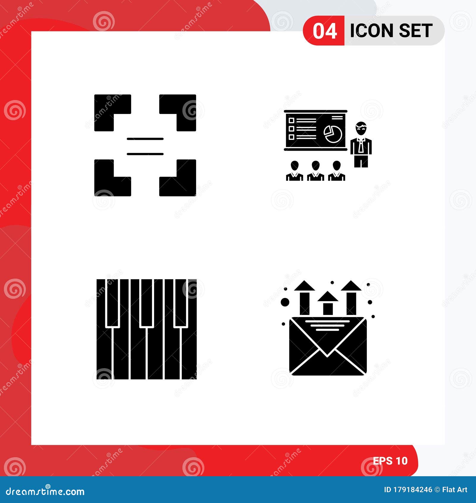 4 User Interface Solid Glyph Pack of Modern Signs and Symbols of Full ...