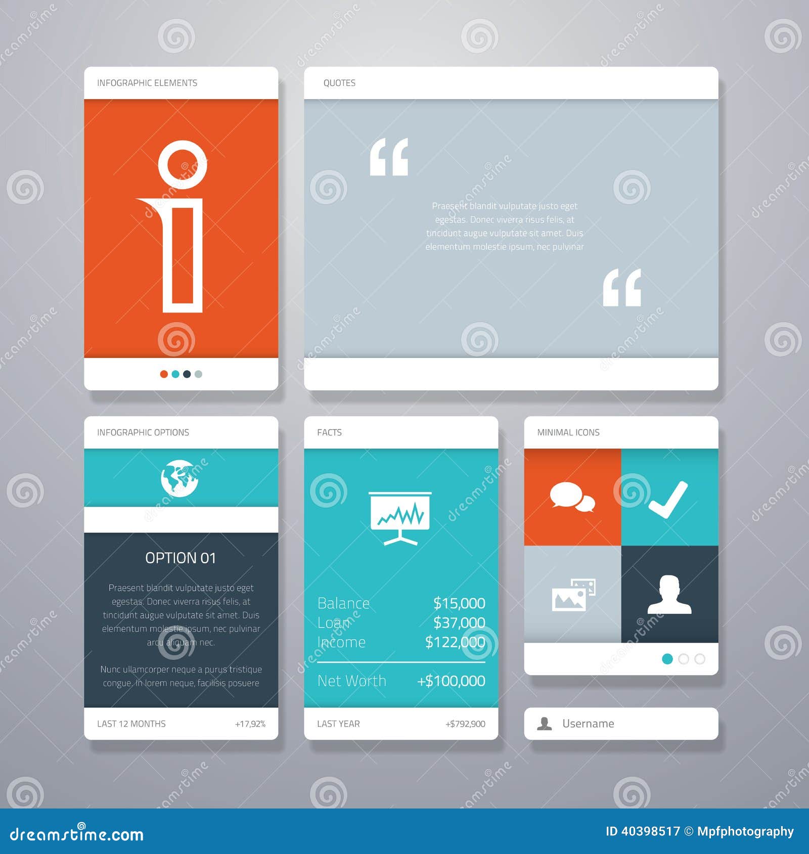 User Interface Template Elements Stock Vector - Illustration of button ...