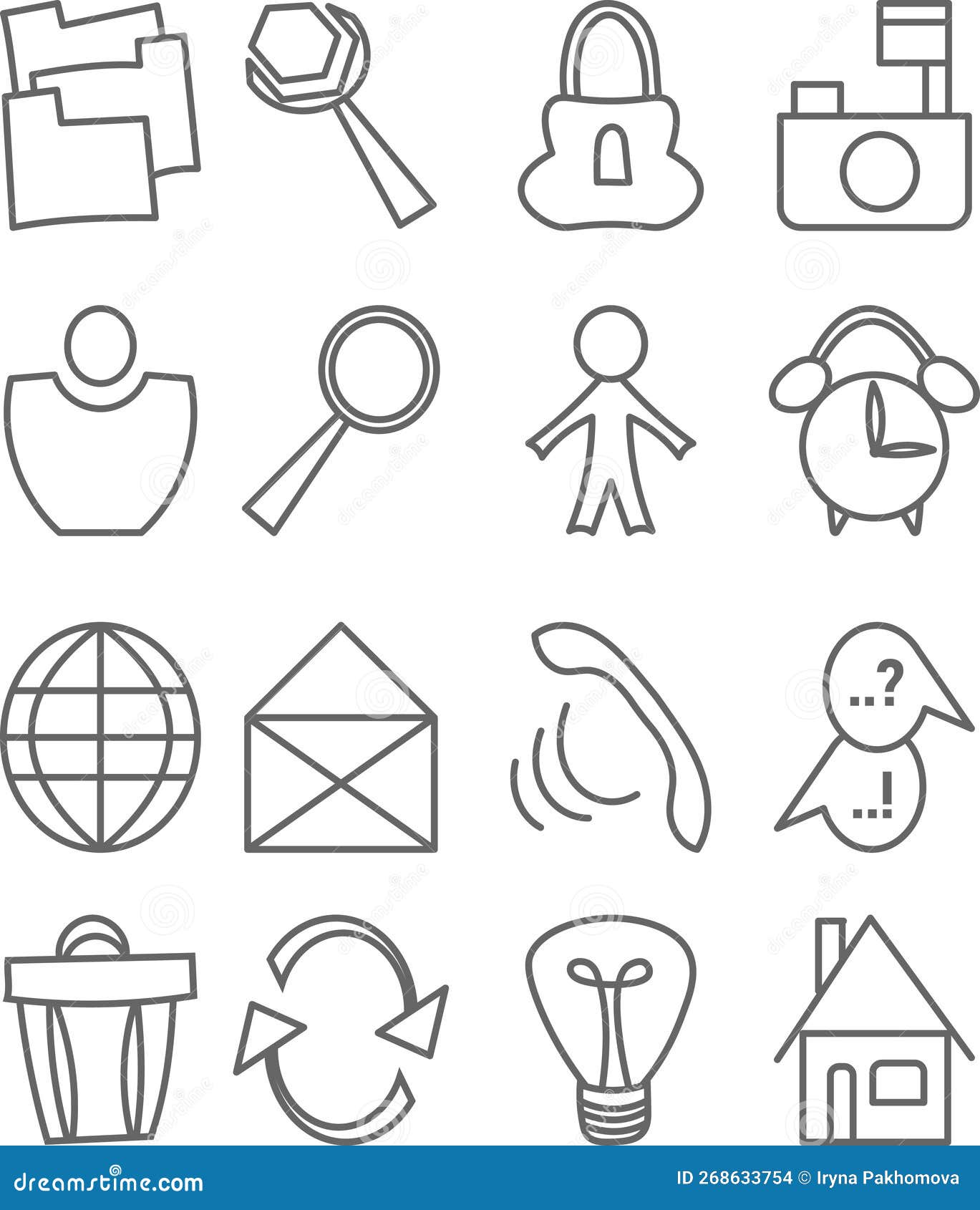 User Interface UI UX Icon Pack with Transparent Symbols Stock Vector ...