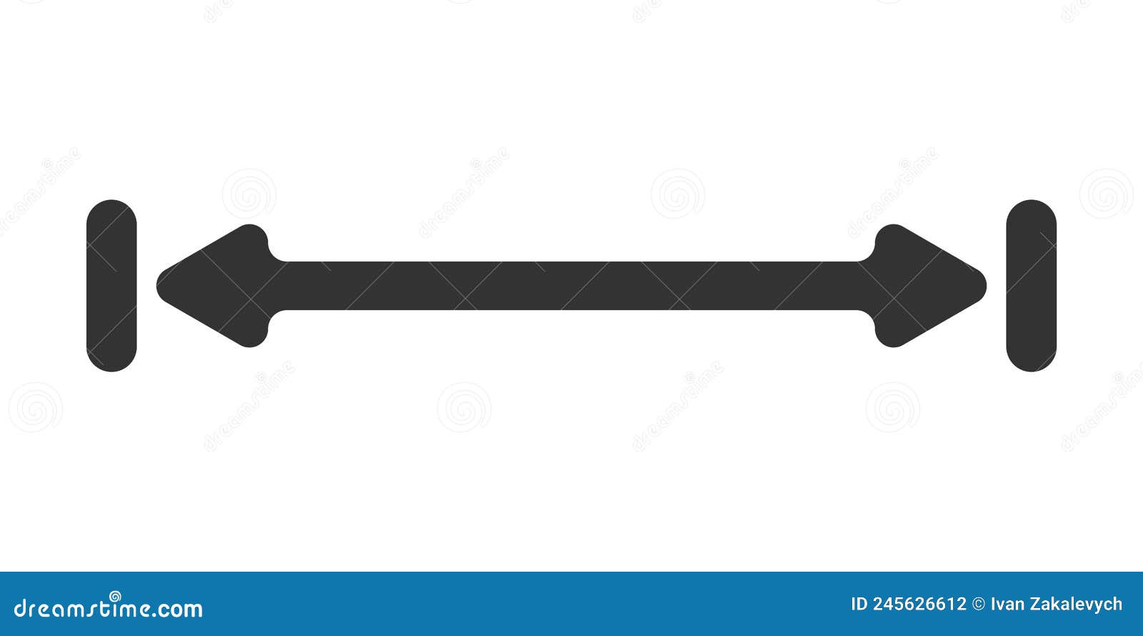 User Interface - Width Icon Design. Dimension Symbol. Sign Two Arrow ...