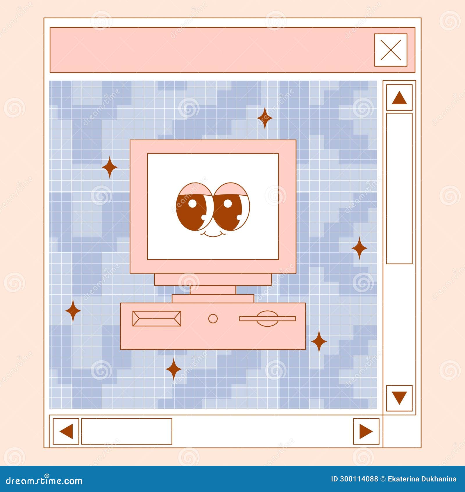 User Interface Y2k Sticker. Retro Browser Window Stock Vector ...