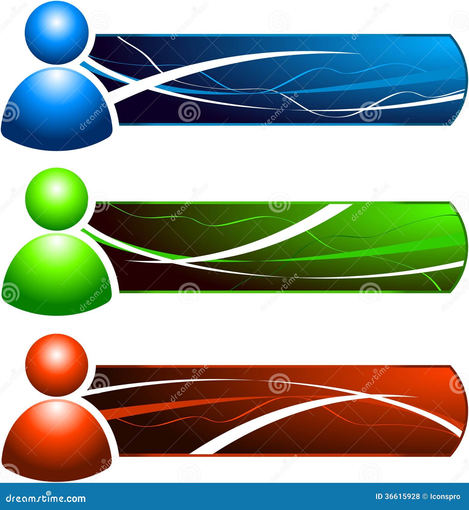 User Internet Icon People with Banners Stock Illustration ...