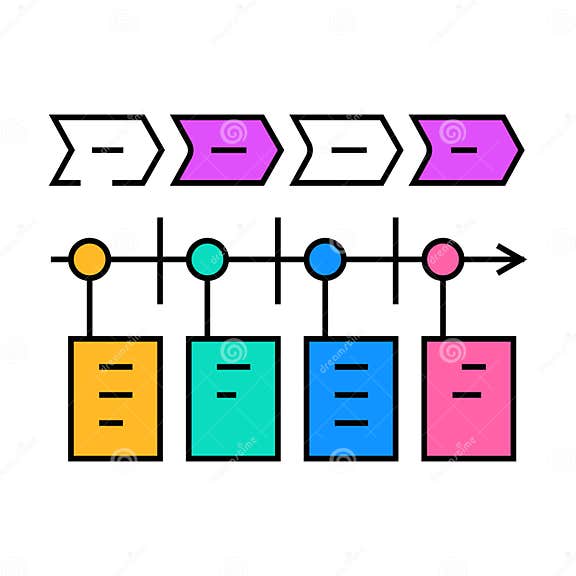 User Journey Map Ux Ui Design Icon Color Illustration Stock Vector - Illustration of icon, asian ...