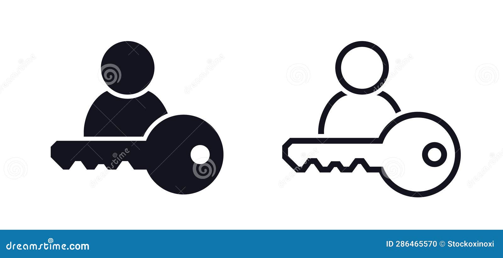 User Key Vector Illustration Icon Stock Vector - Illustration of ...
