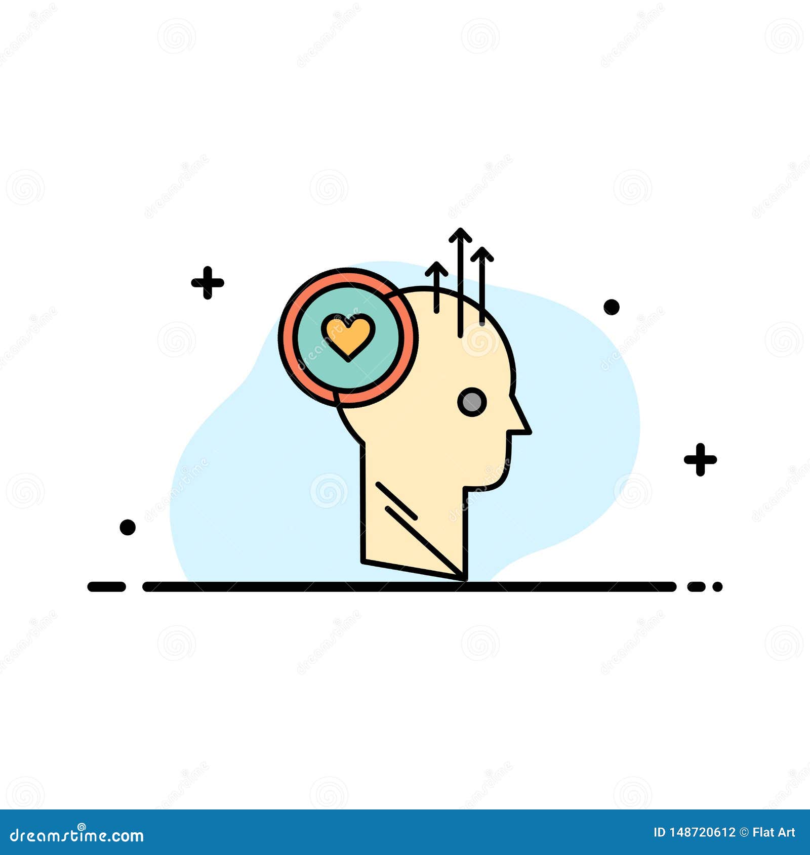 User, Like, Staff, Office, Idea Business Flat Line Filled Icon Vector ...