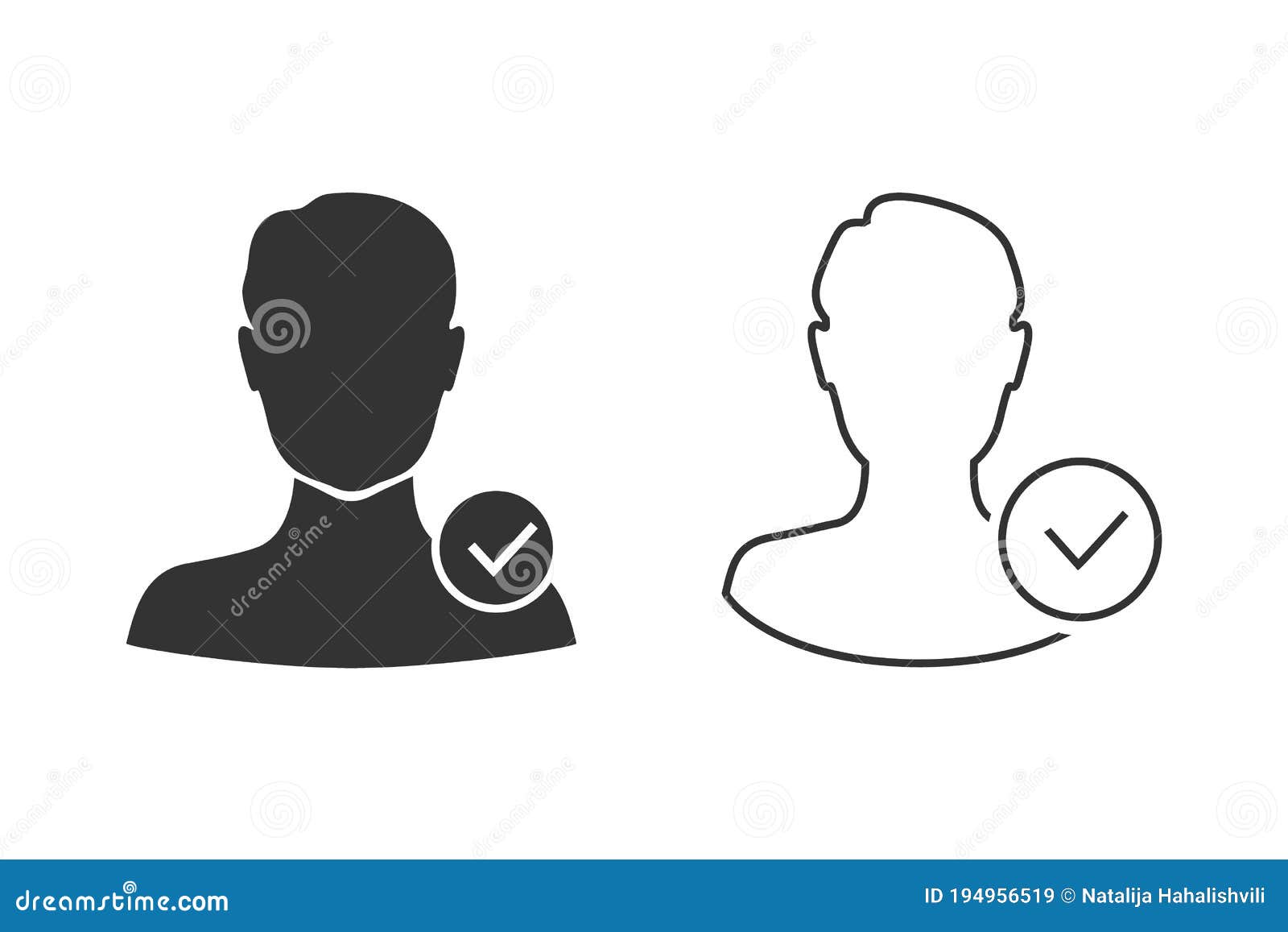 User, Approved Award And Quiz Test Icons Set. Survey Results Sign ...