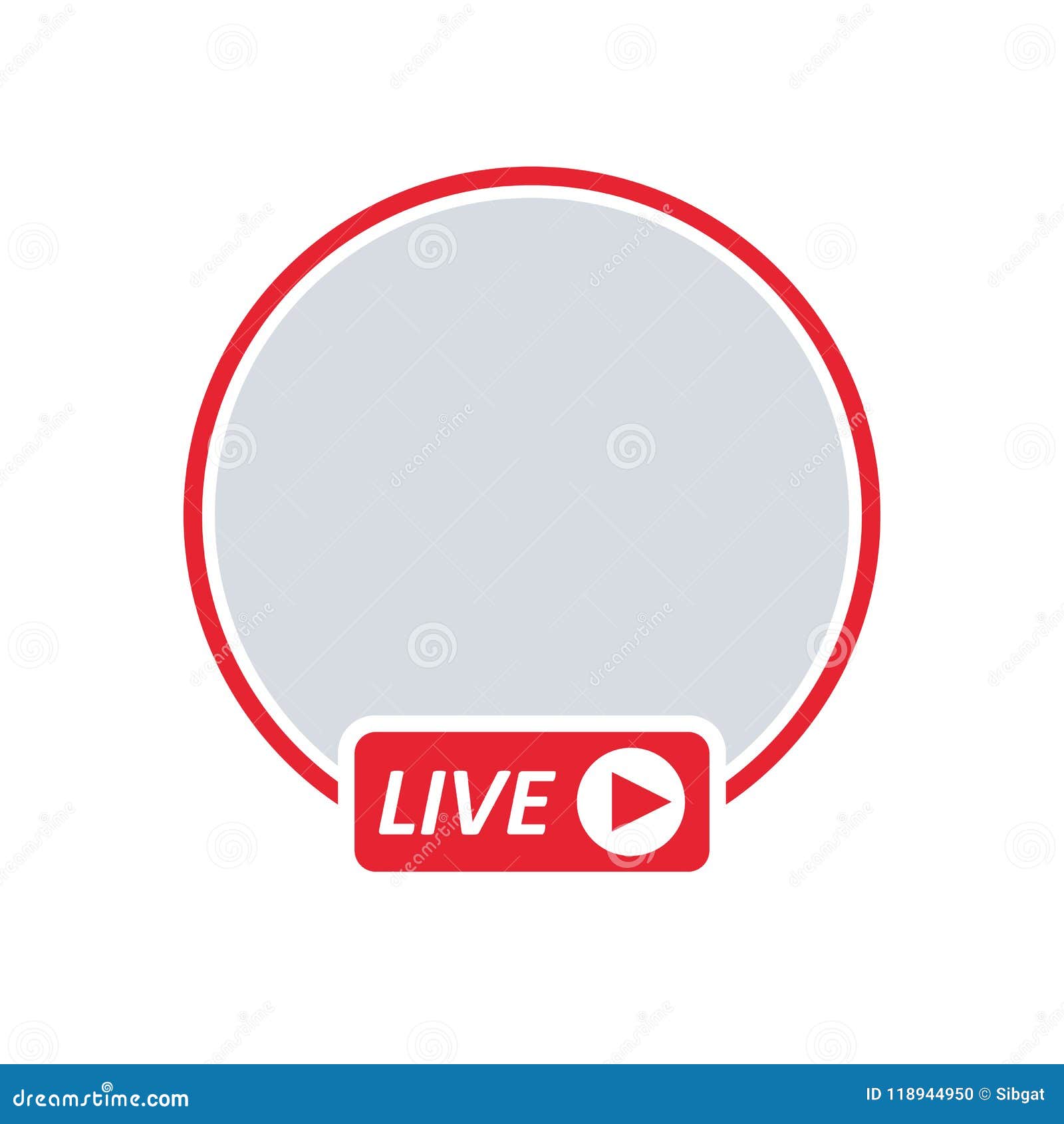 User LIVE video streaming. stock vector. Illustration of video - 118944950
