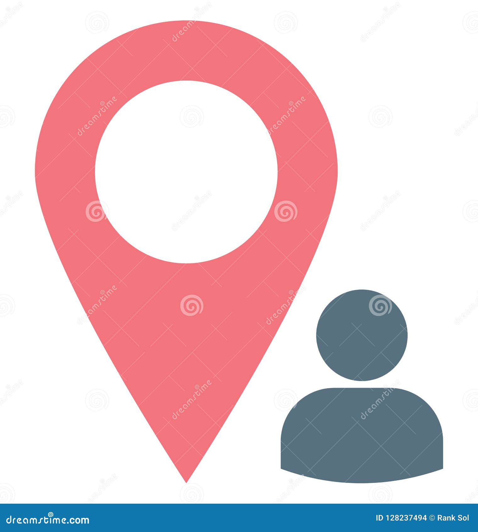 User Location Color Illustration Vector Icon Stock Vector ...