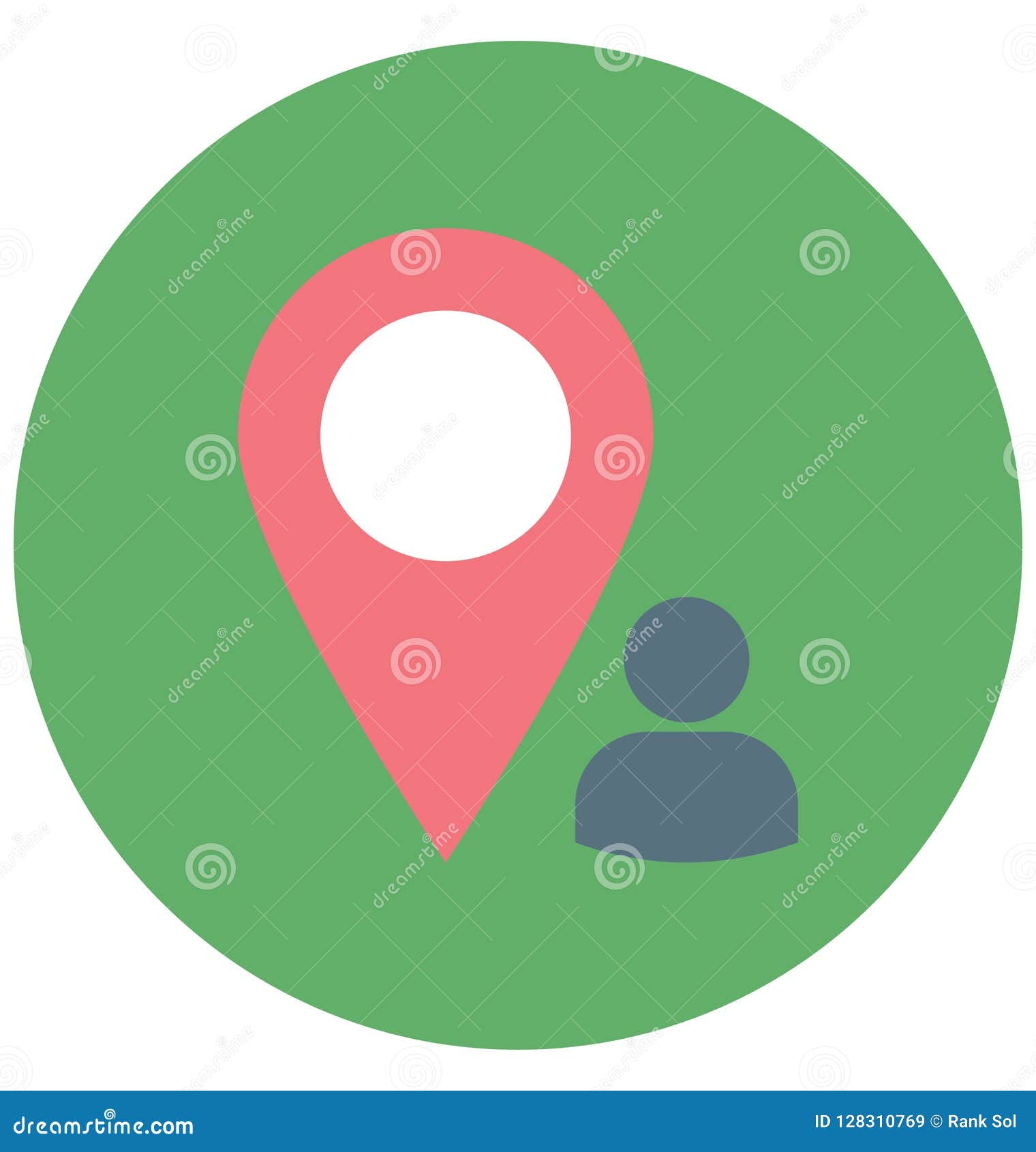 User Location Color Illustration Vector Icon Stock Vector ...