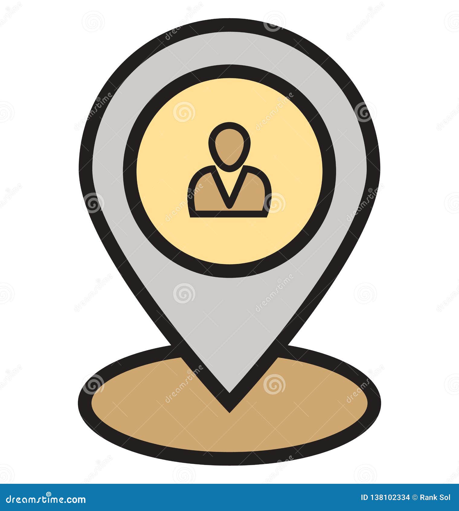 User Location Isolated Vector Icons that Can Be Easily Modified or Edit ...