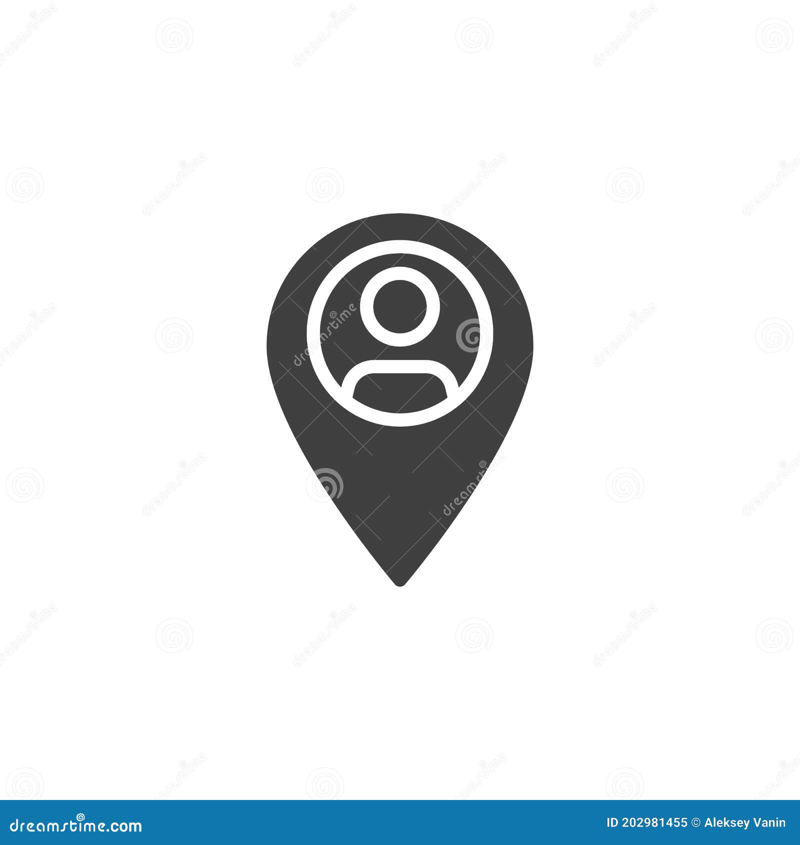 User Location Pin Vector Icon Stock Vector - Illustration of symbol ...