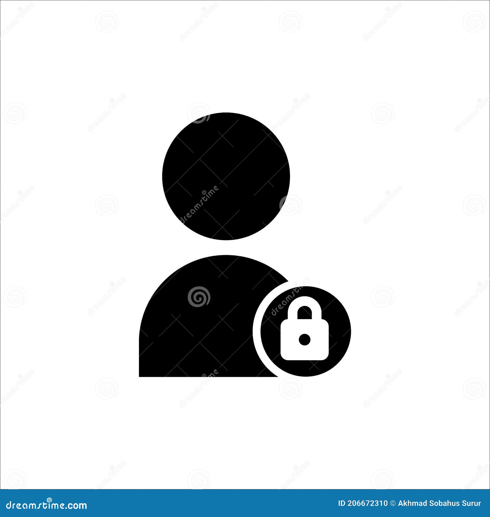 User Lock Icon. Admin Symbols. Editable Stroke Stock Vector ...