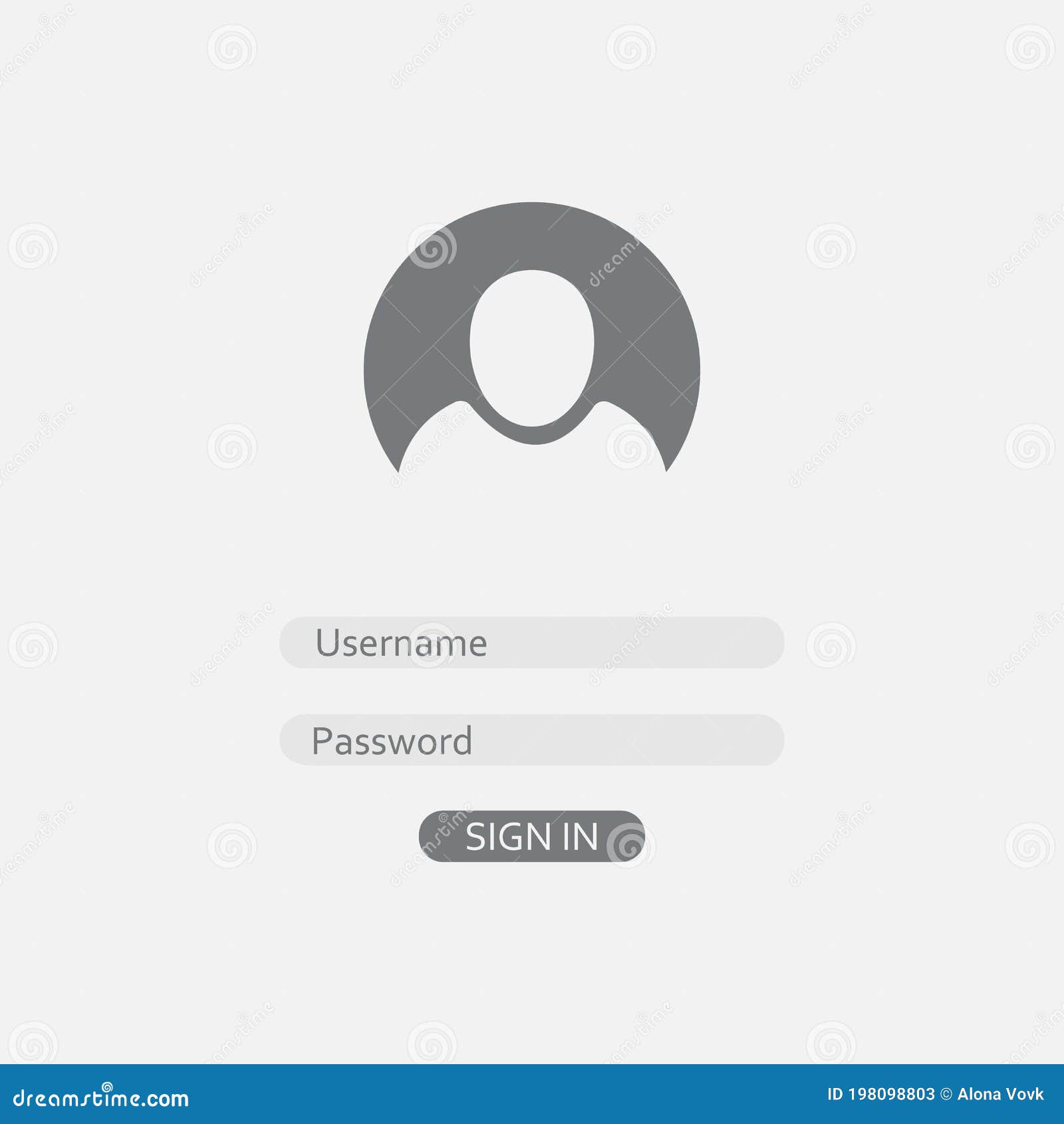 User Log in Form - Stock Vector Illustration Stock Illustration ...