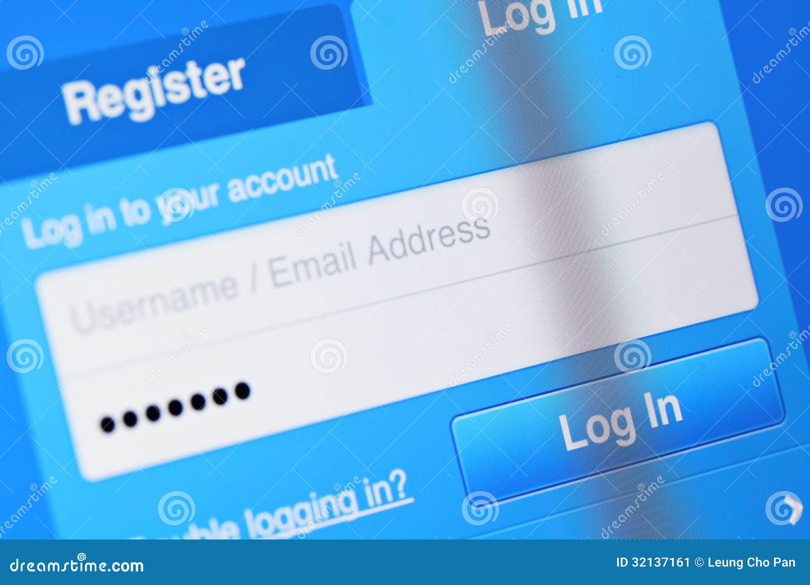 User Login Account on Screen Stock Image - Image of computer, recognize ...