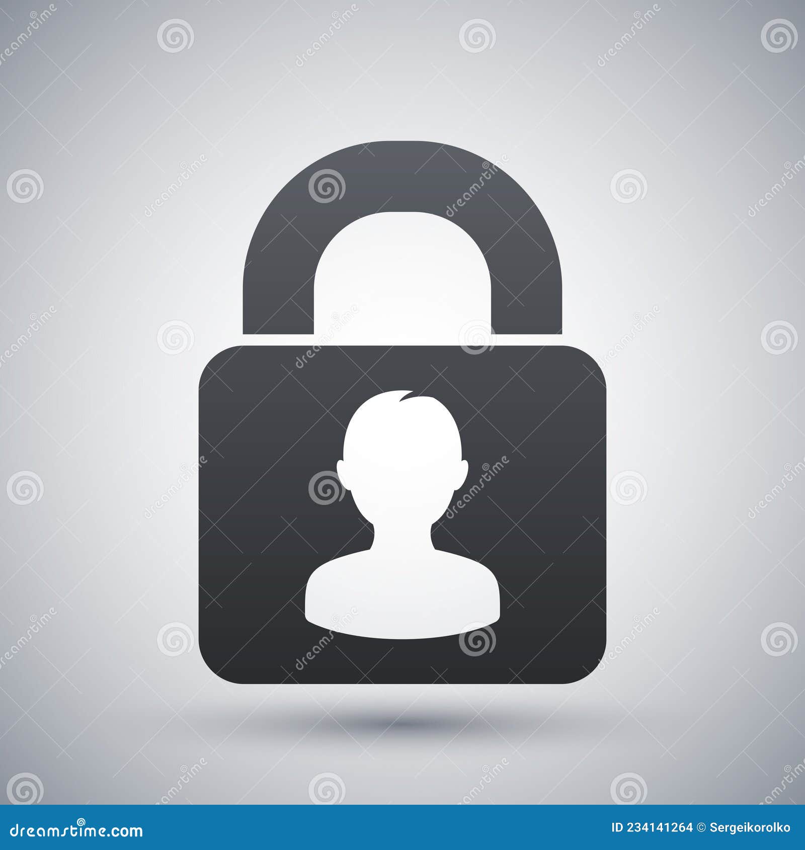 User Login or Authenticate Icon, Vector Stock Vector - Illustration of ...