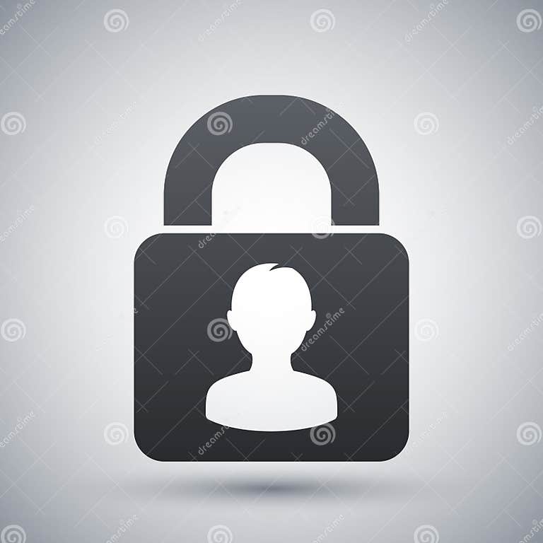 User Login or Authenticate Icon, Vector Stock Vector - Illustration of ...
