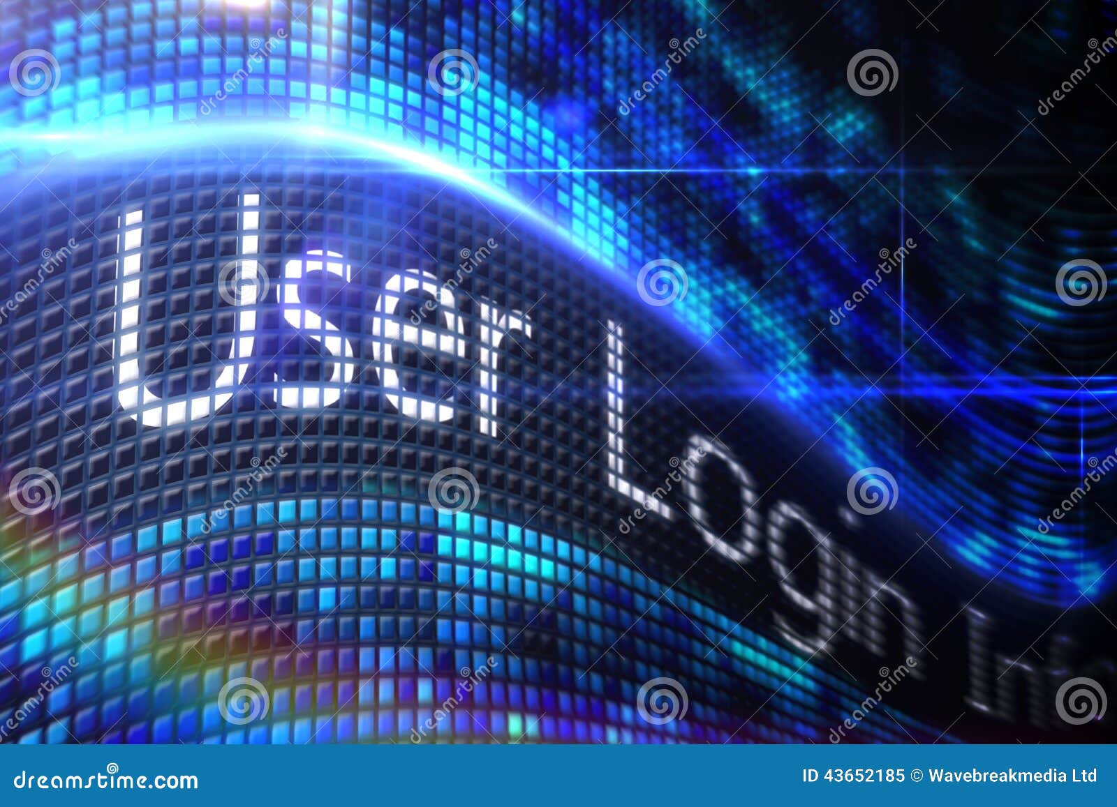 User Login on Digital Screen Stock Illustration - Illustration of ...