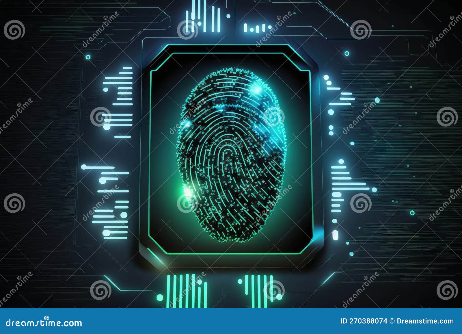 User Login Fingerprint Scanning Offers Biometric Identification Stock ...