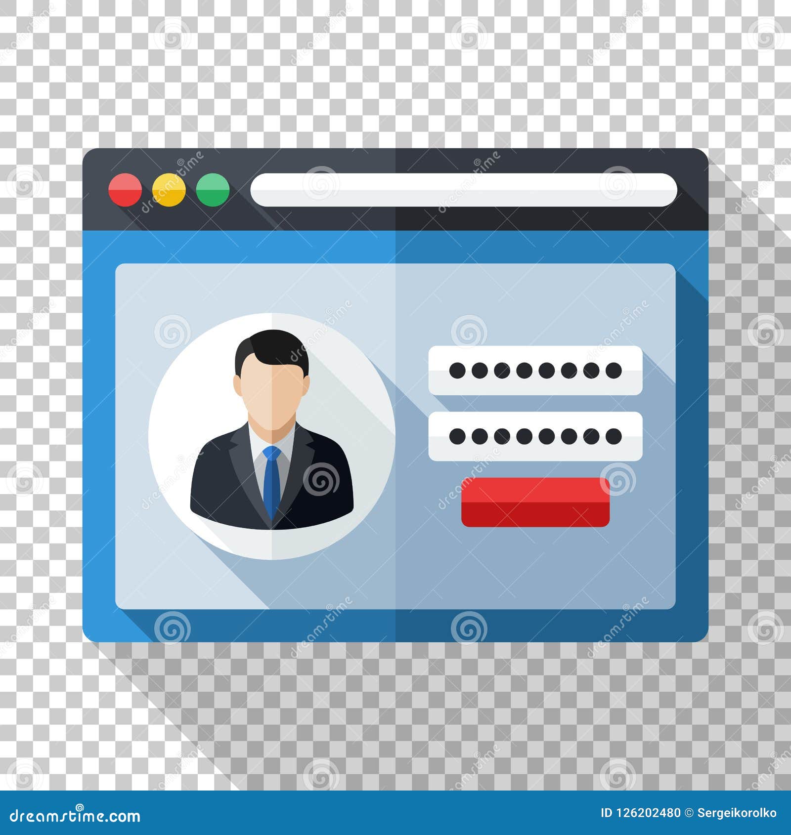 User Login Form Template in Flat Style on Transparent Background Stock ... User Login Form Template in Flat Style on Transparent Background Stock ...