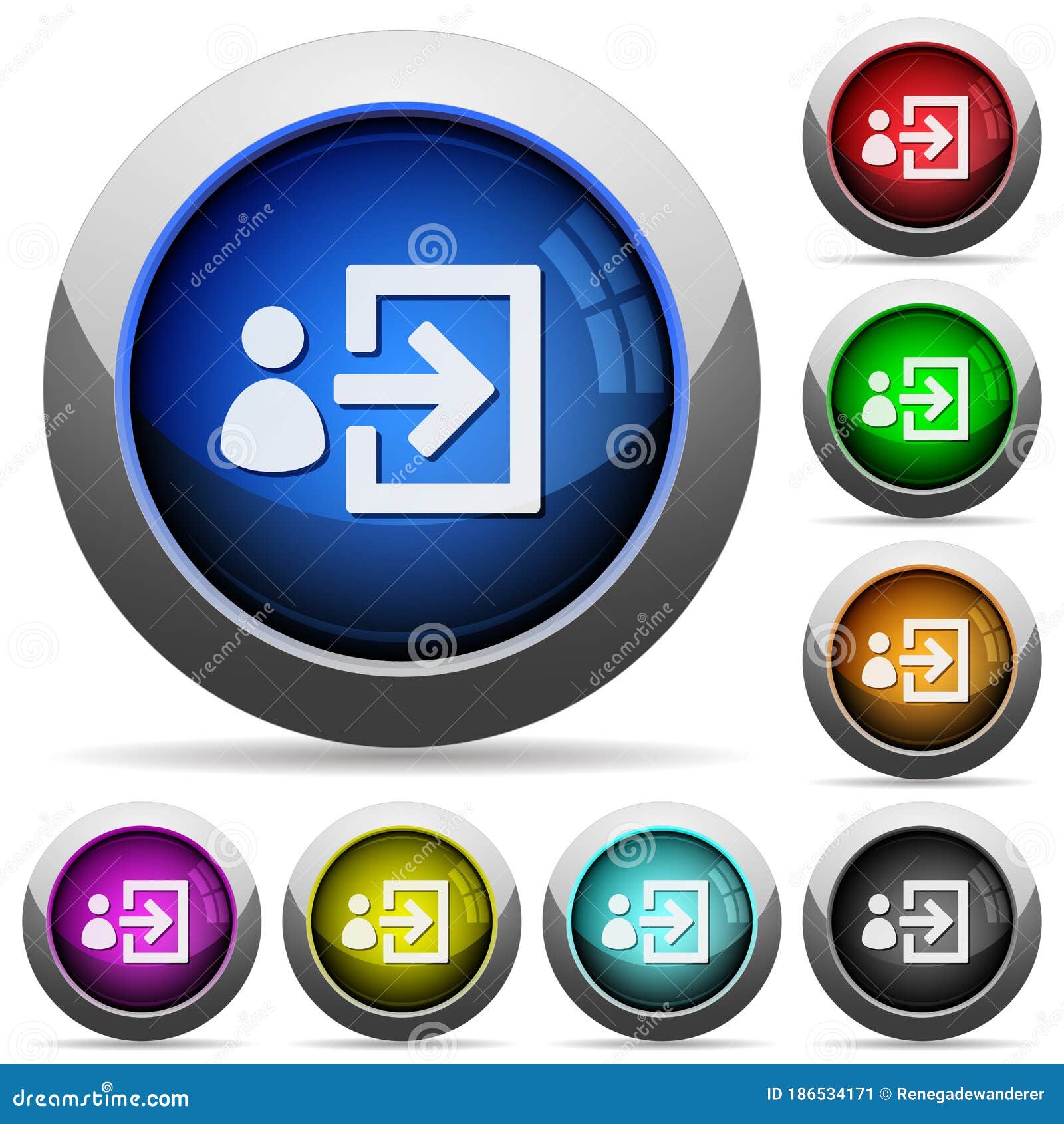 User login glossy buttons stock vector. Illustration of design - 186534171