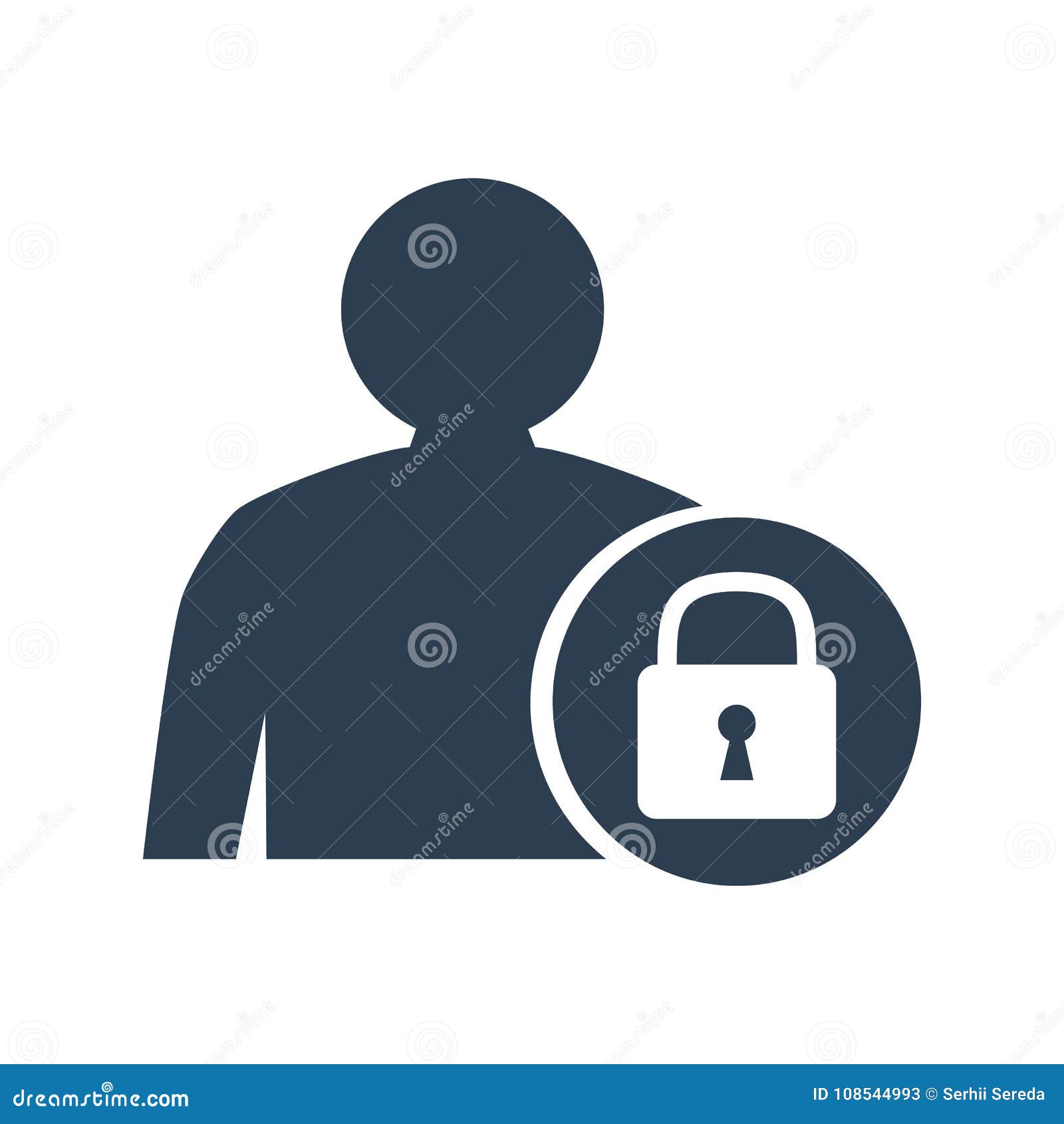 User Login Icon on White Background. Stock Illustration - Illustration ...