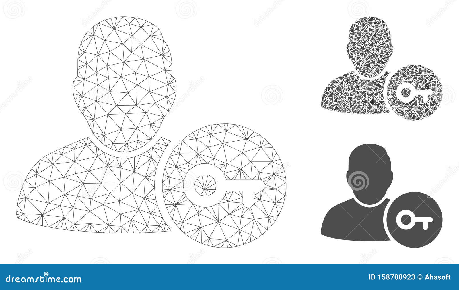 User Login Vector Mesh 2D Model and Triangle Mosaic Icon Stock Vector ...
