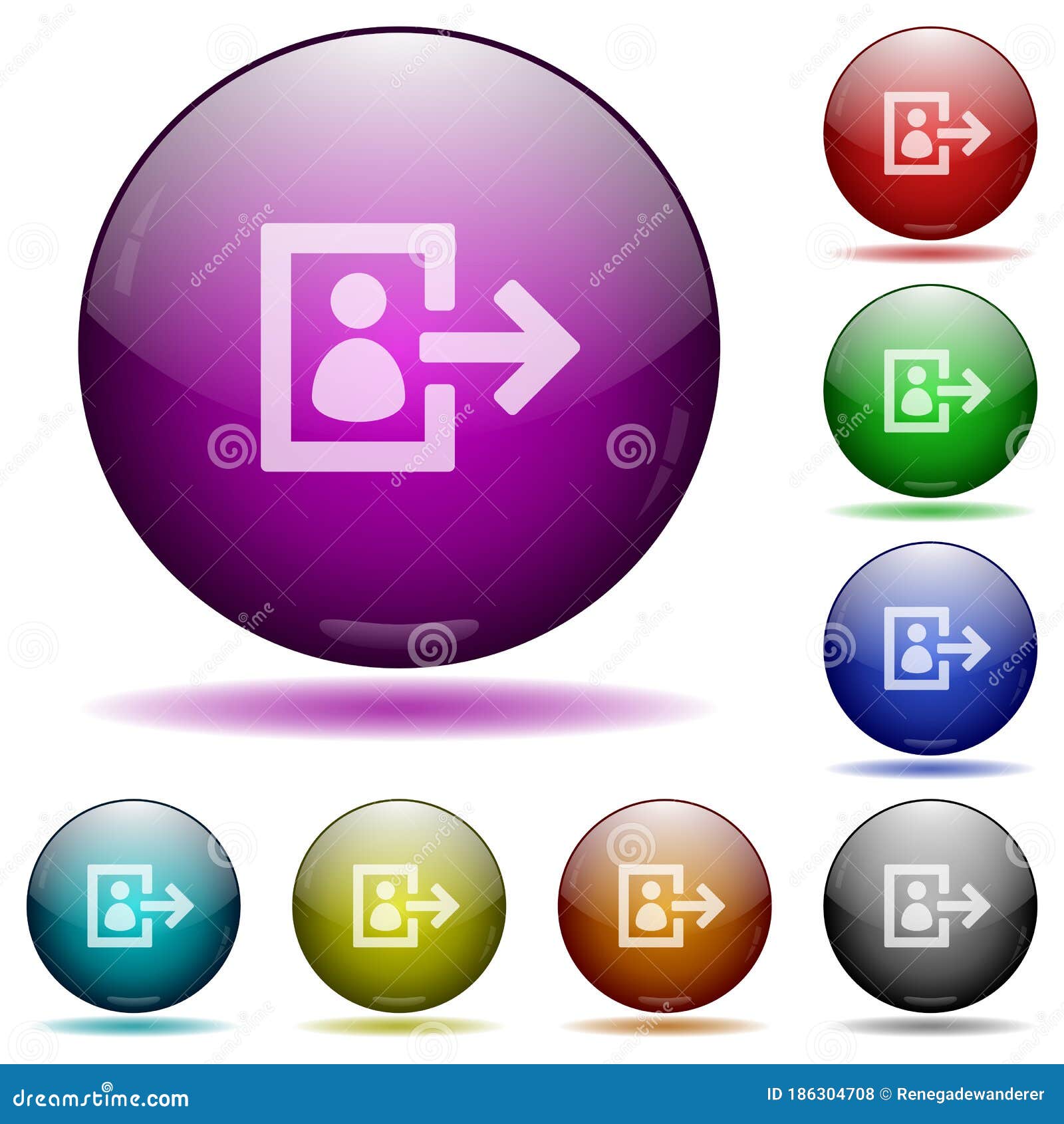 Logout User Outline Icon Vector Illustration | CartoonDealer.com #130873804