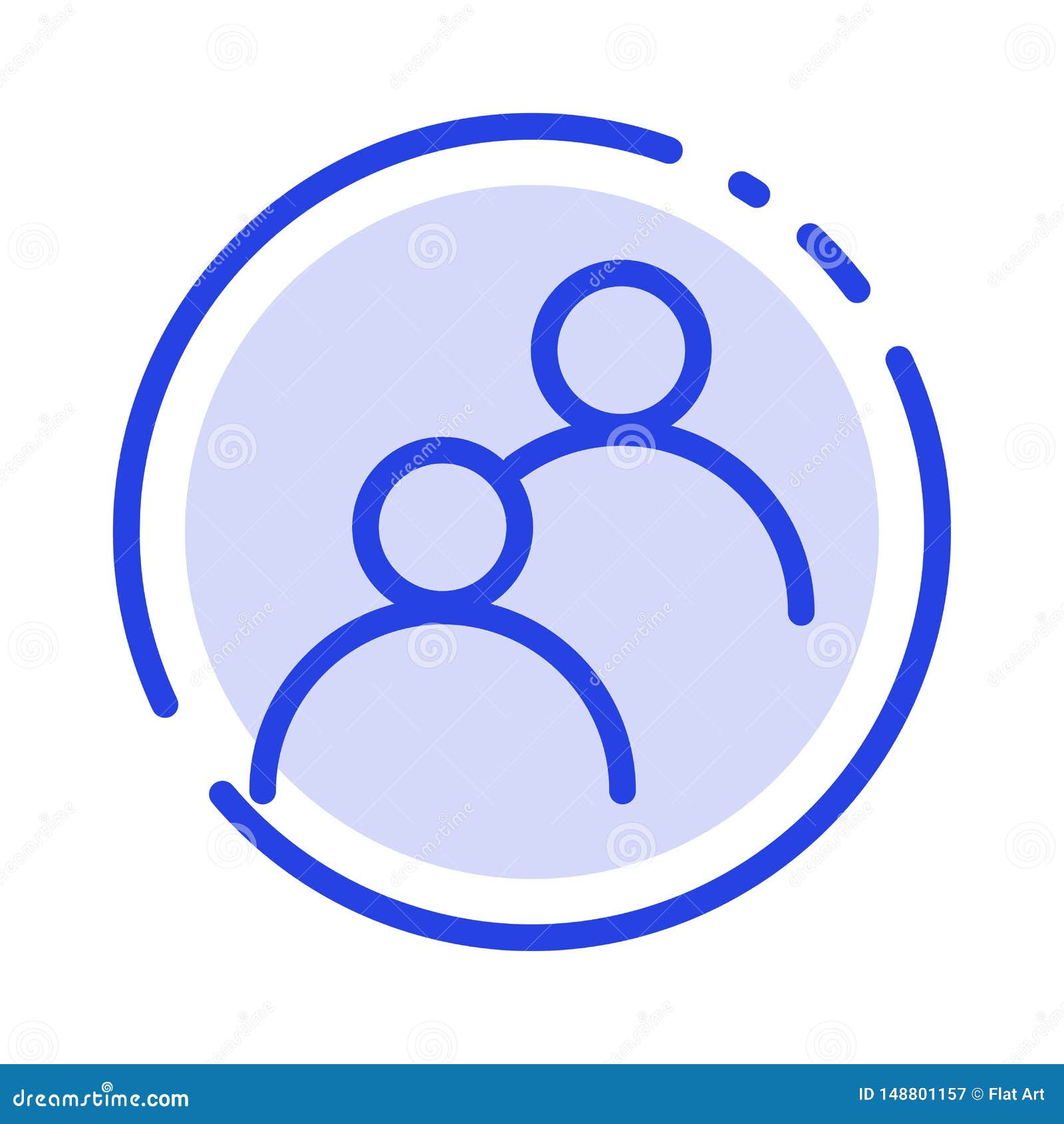 User, Looked, Avatar, Basic Line Icon With 5 Steps Presentation ...