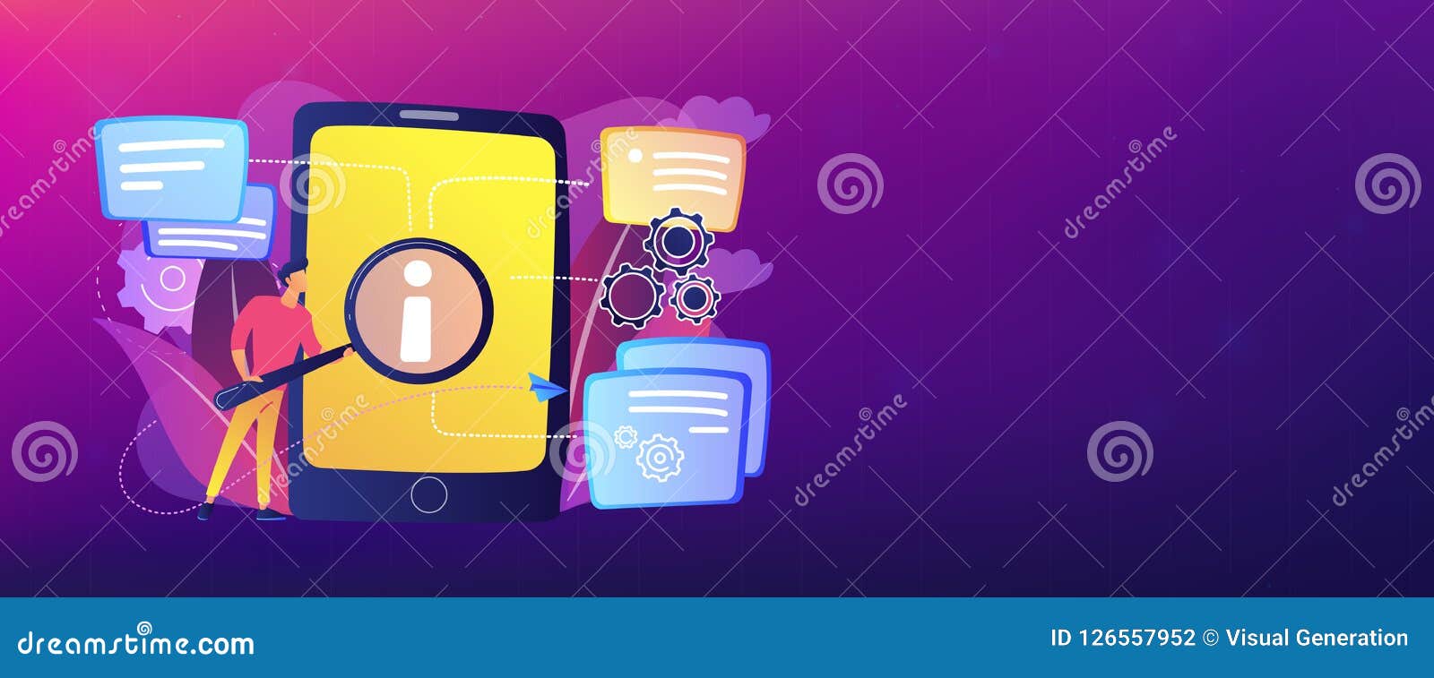 User guide header banner. stock vector. Illustration of element - 126557952