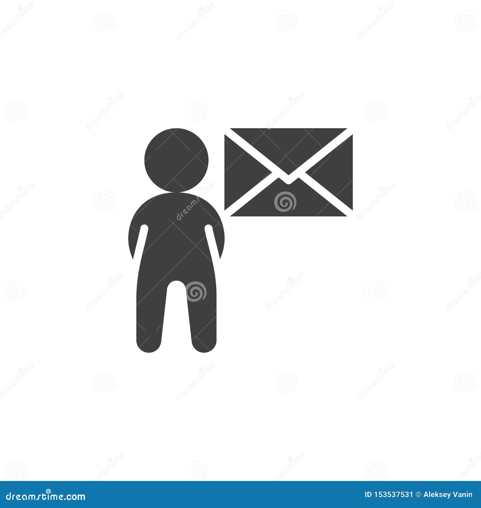 User Mail Message Vector Icon Stock Vector - Illustration of address ...