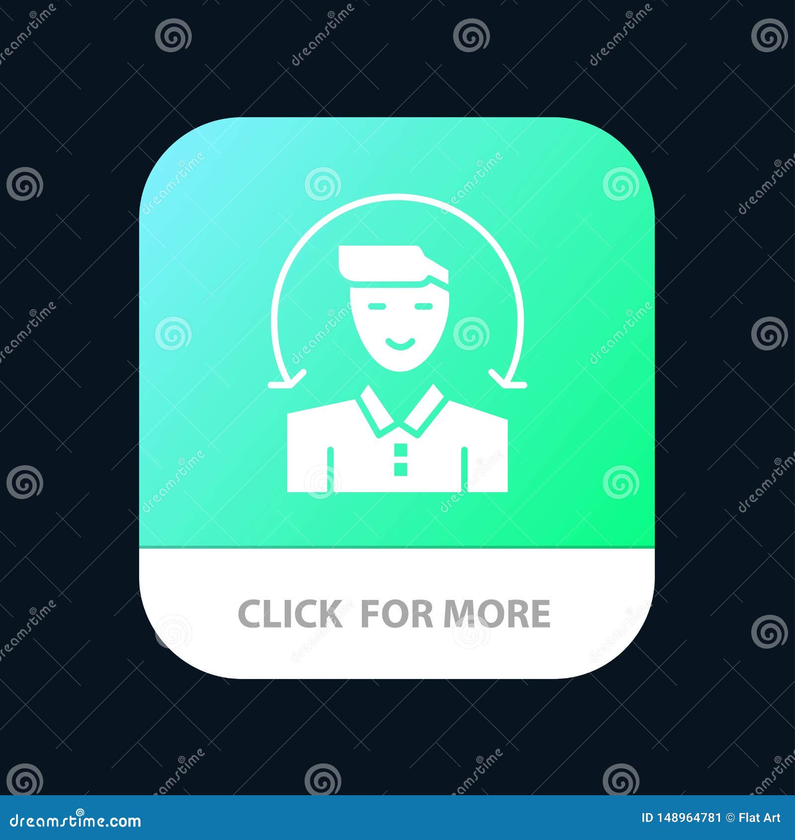 User, Male, Client, Services Mobile App Icon Design Stock Vector ...