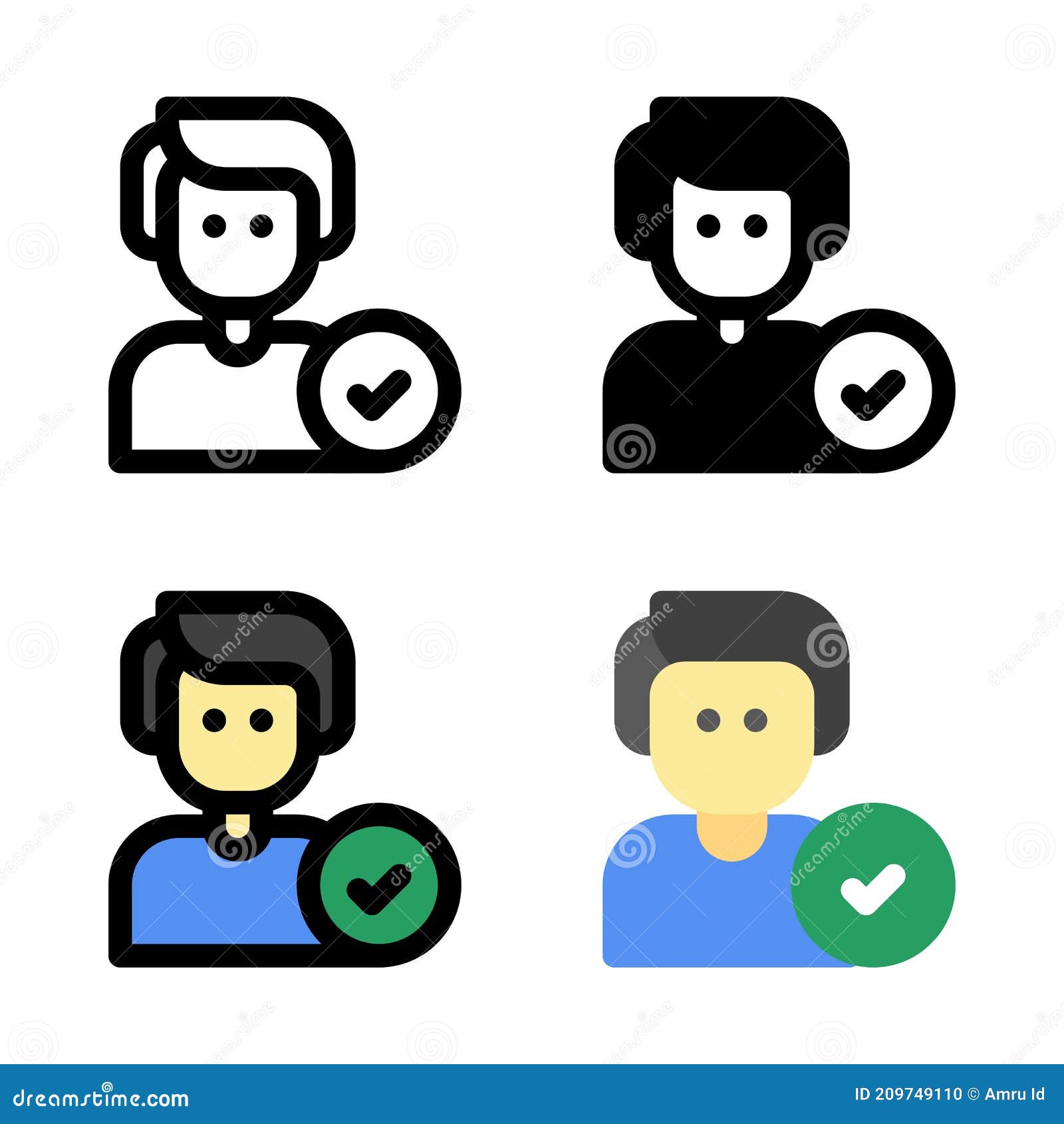 User Male Verified Icon, Logo, and Illustration Stock Vector ...