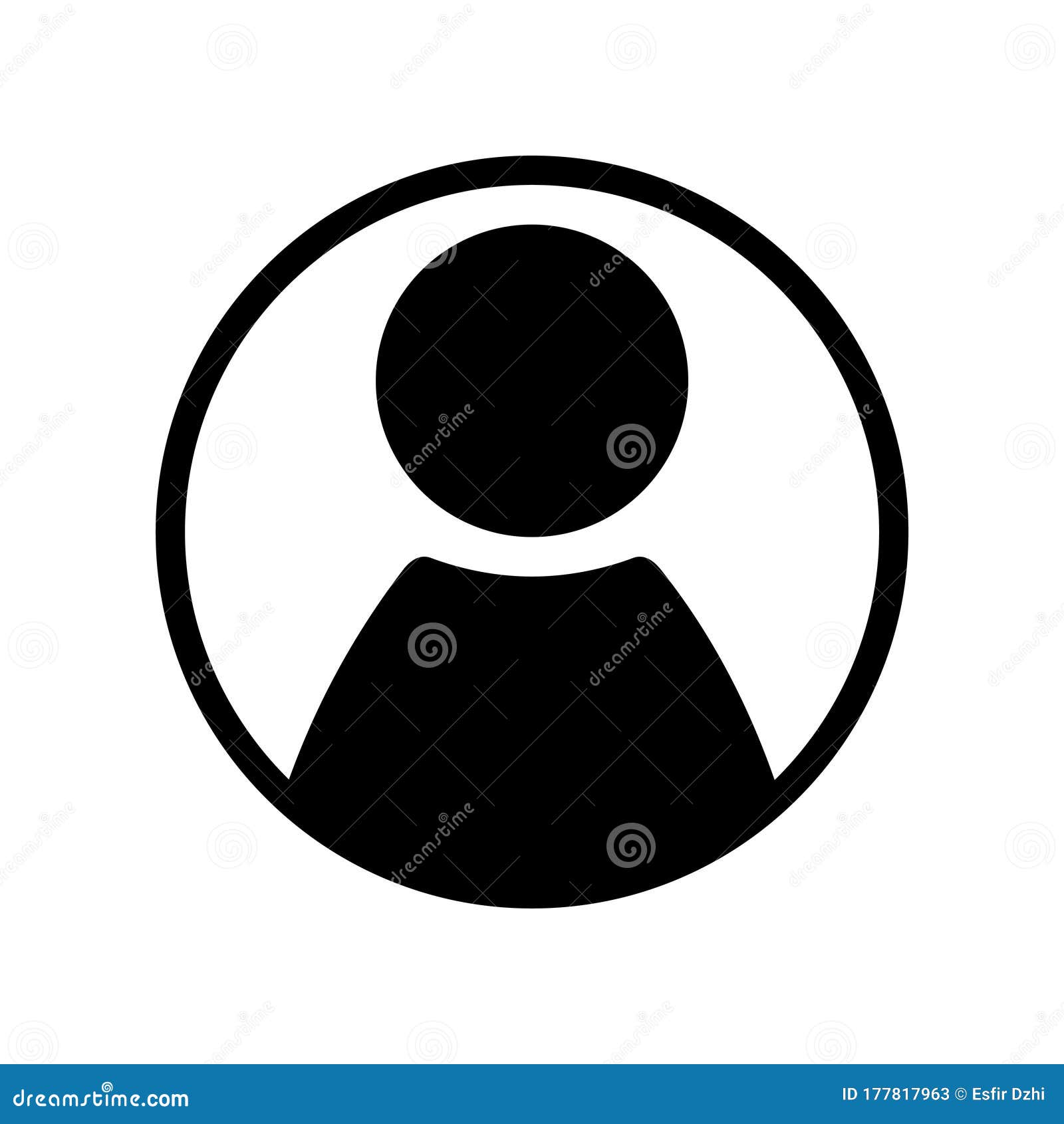 User Man Avatar Icon Profile Symbol Isolated for Web Stock Vector ...