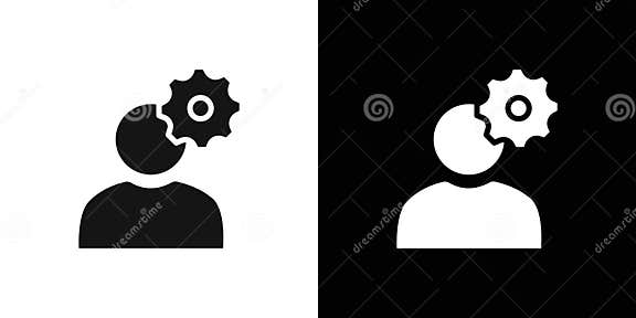 User Management Icon Flat Vector Set Outline Stock Vector ...