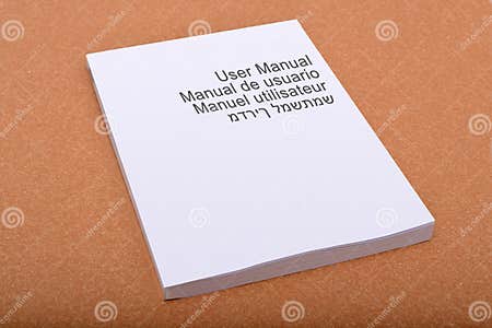 User Manual Book Cover with Multiple Languages Stock Image - Image of ...