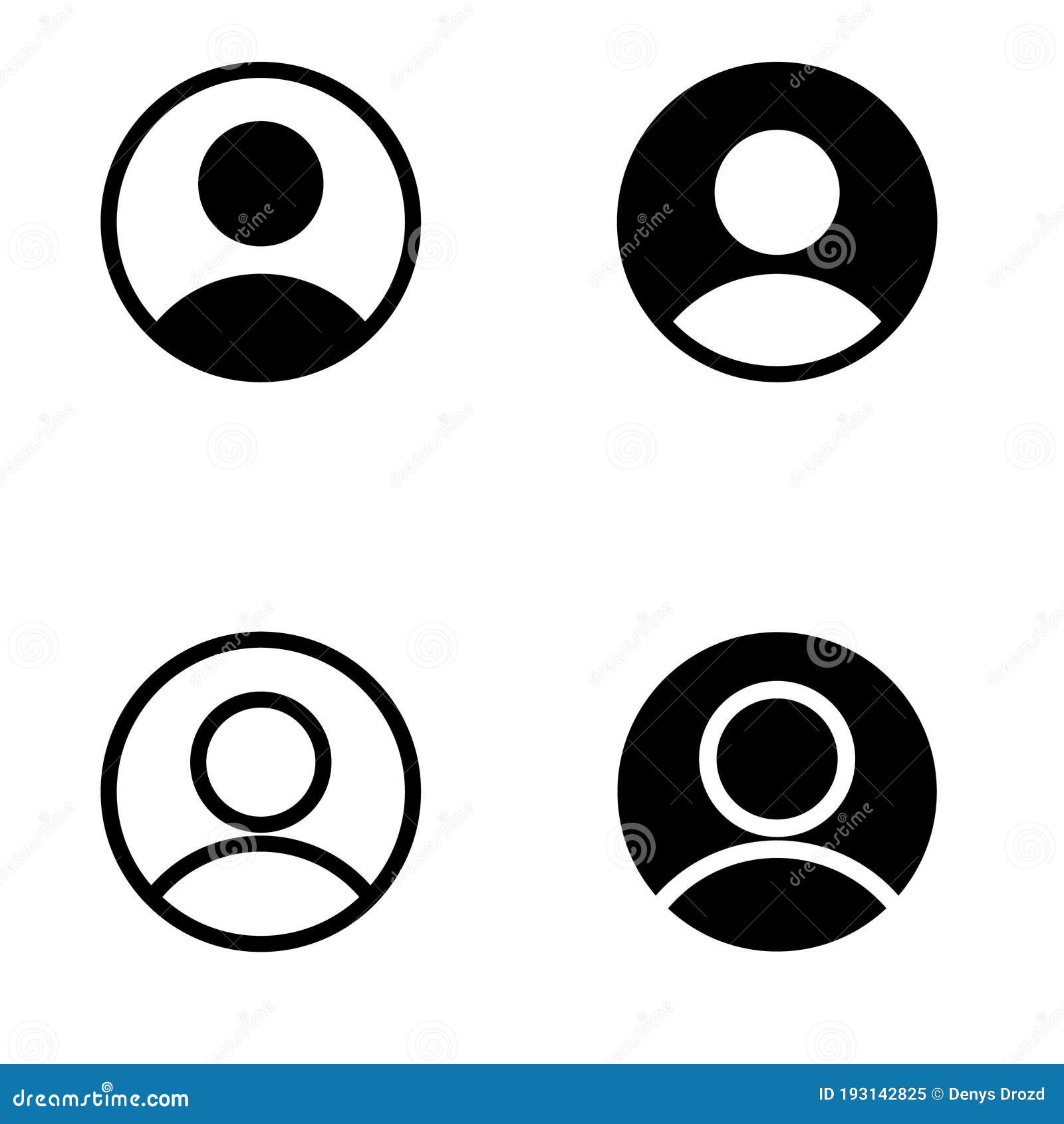 User Member Vector Icon Set. User Interface Illustration Sign ...