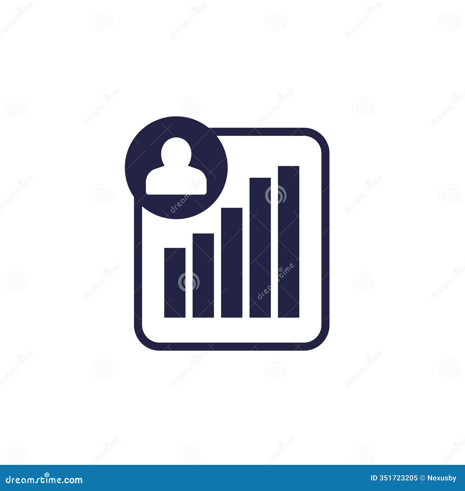 User Metrics Icon, Pictogram on White Stock Vector - Illustration of ...