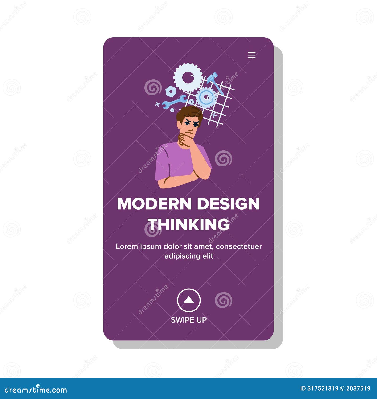 User Modern Design Thinking Vector Stock Vector - Illustration of ...