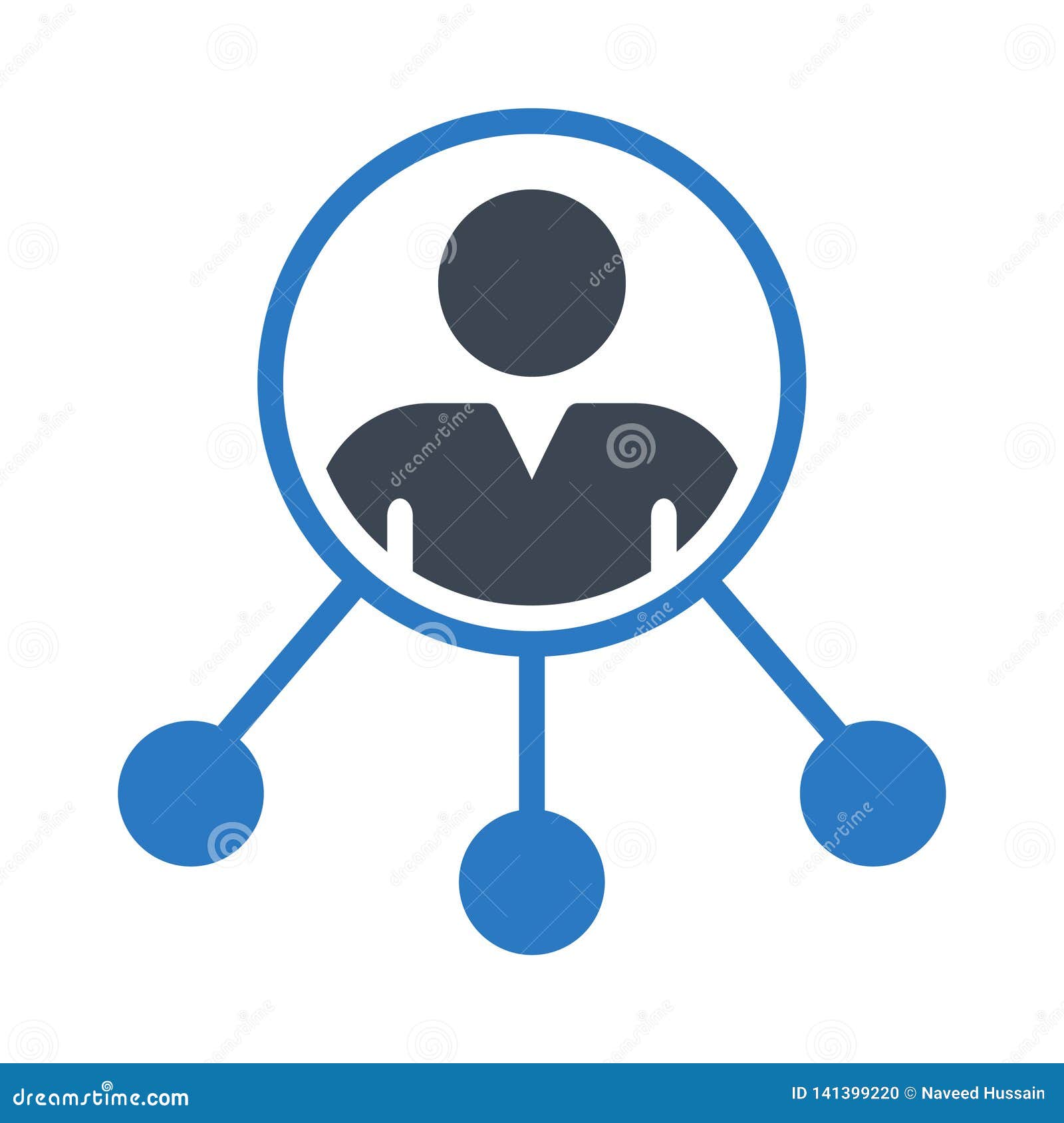 User Network Glyph Color Flat Vector Icon Stock Illustration ...