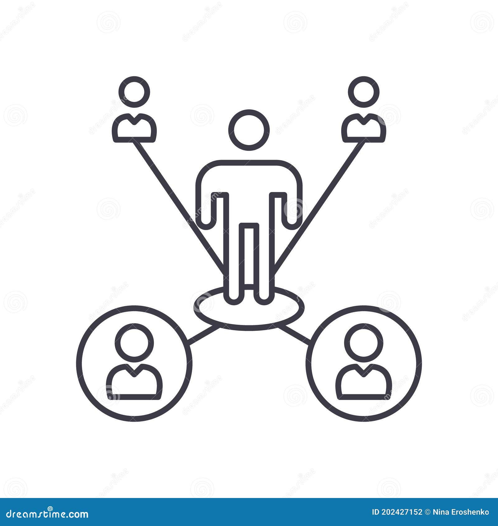 User Network Icon, Linear Isolated Illustration, Thin Line Vector, Web ...